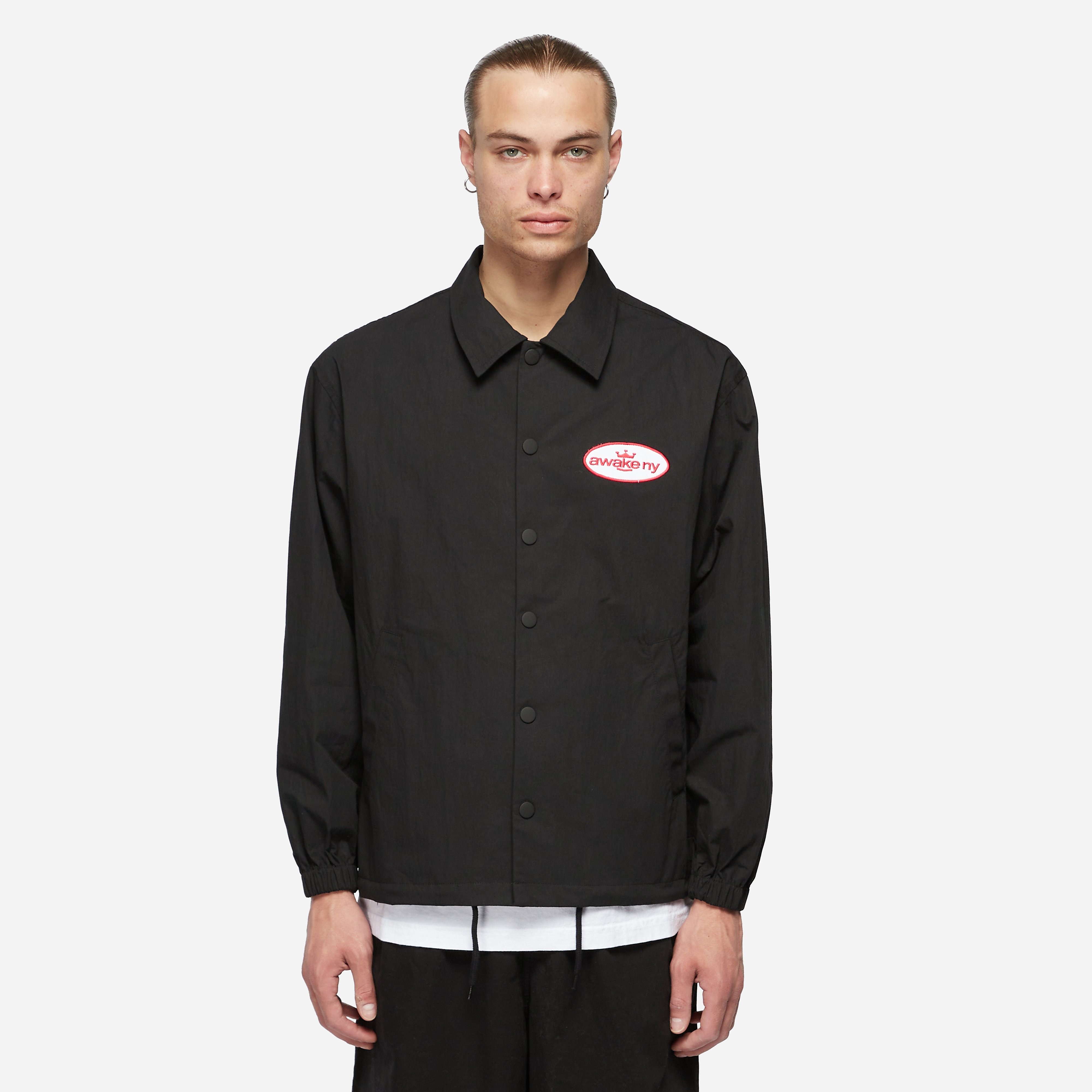 Awake NY King Logo Coach Jacket, Black | The Hoxton Trend