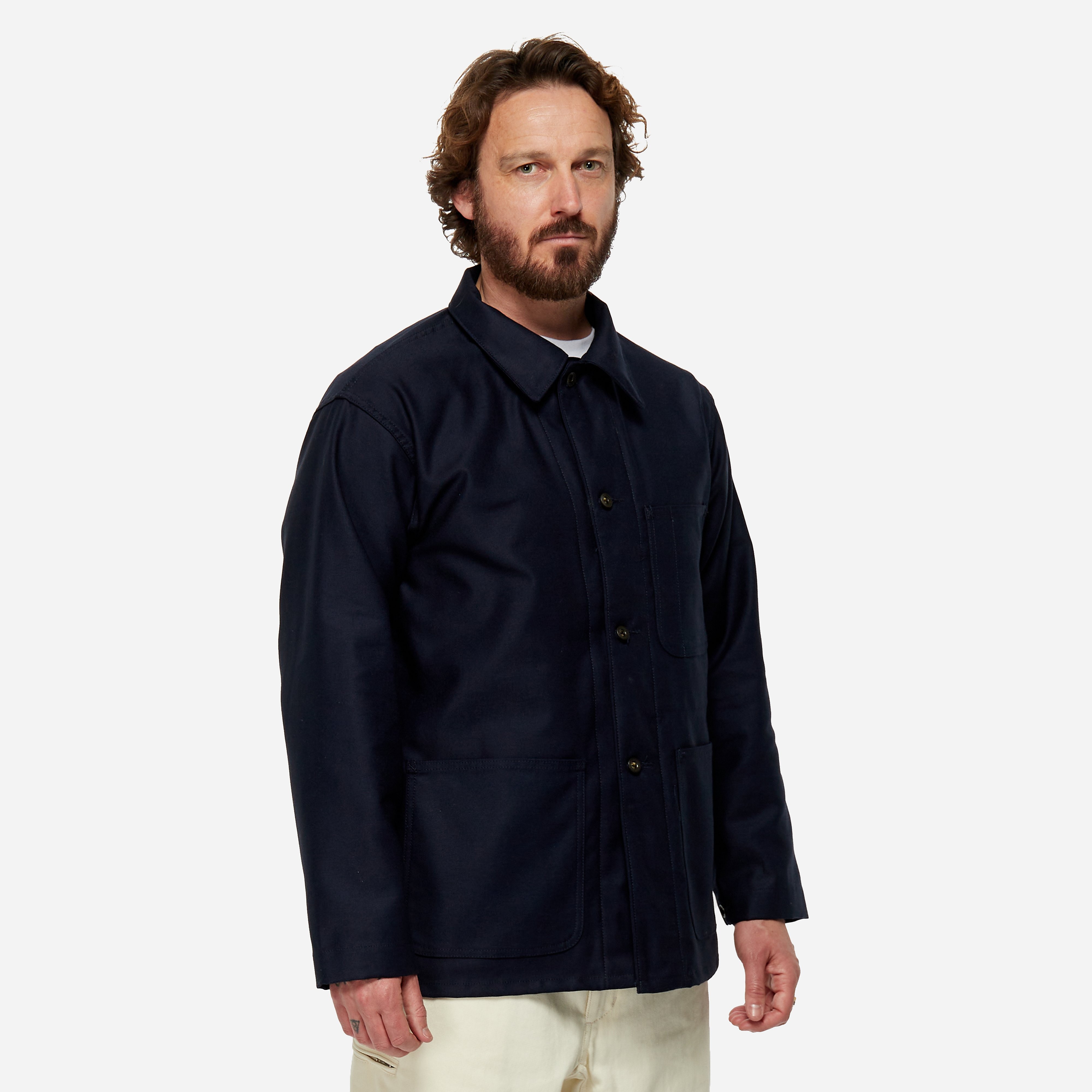 Engineered Garments Workaday Utility Jacket, Navy | The Hoxton Trend