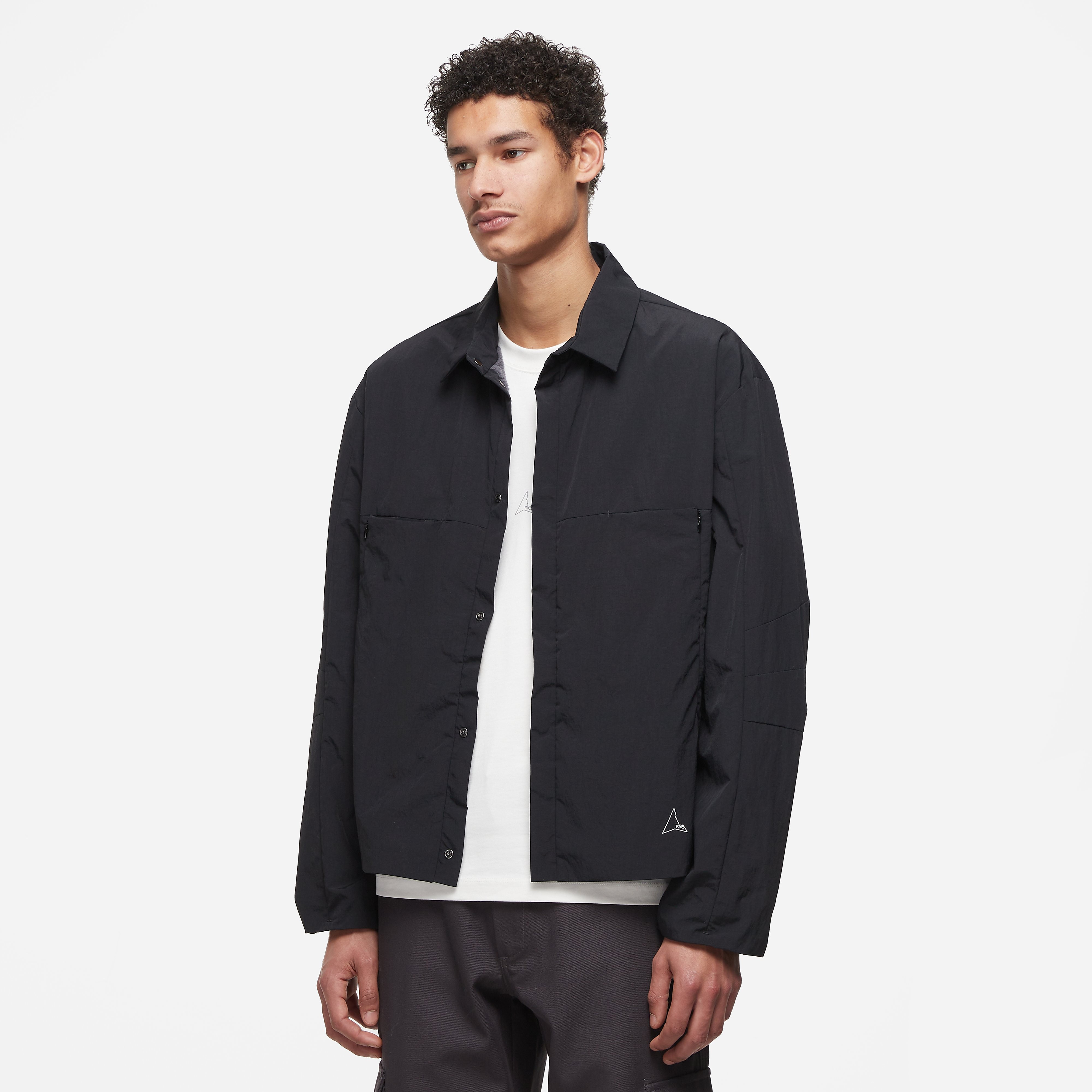 ROA PADDED OVERSHIRT, Black - Curated Menswear