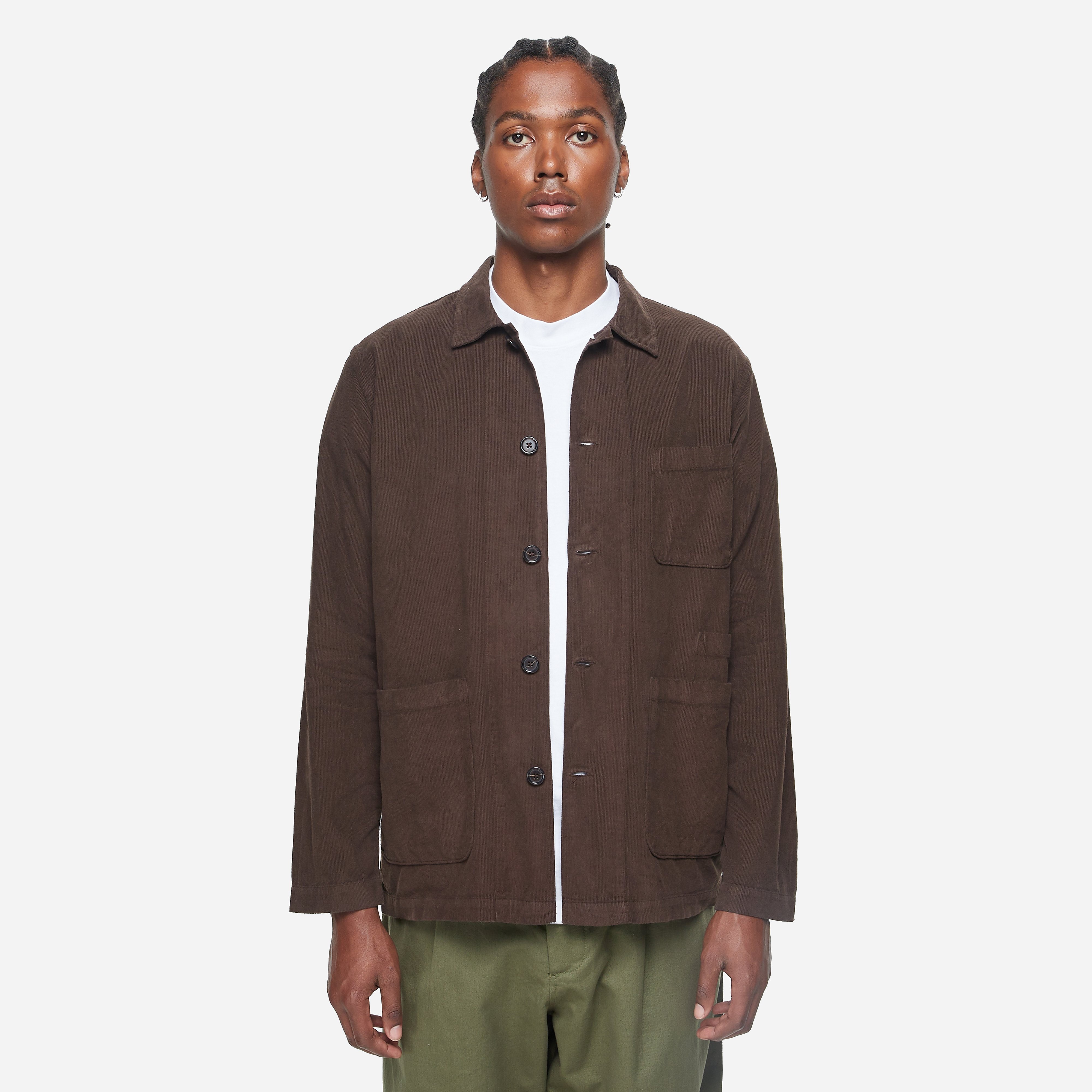 Universal Works Bakers Jacket, Brown - Curated Menswear