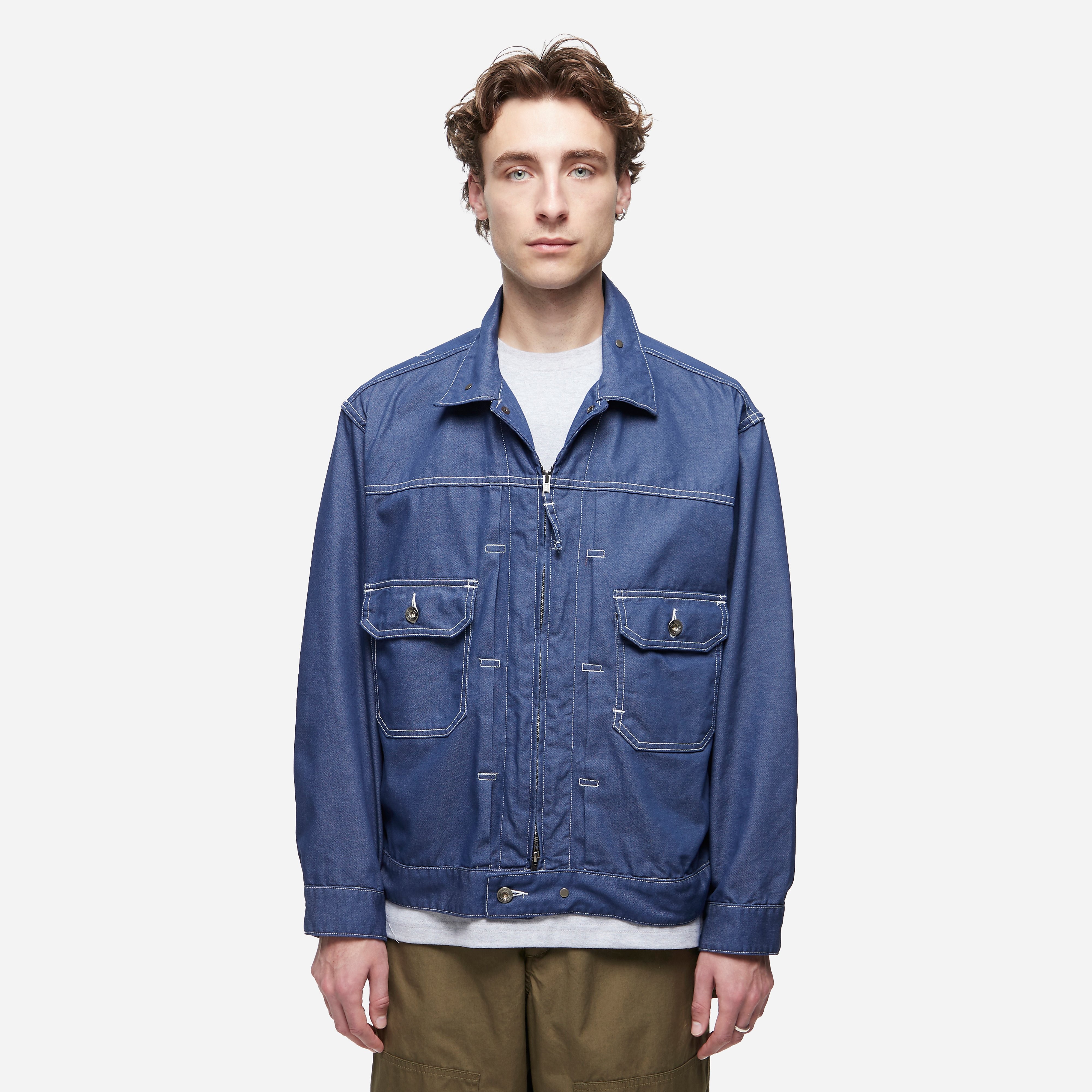 Engineered Garments Trucker Jacket, Blue - Curated Menswear
