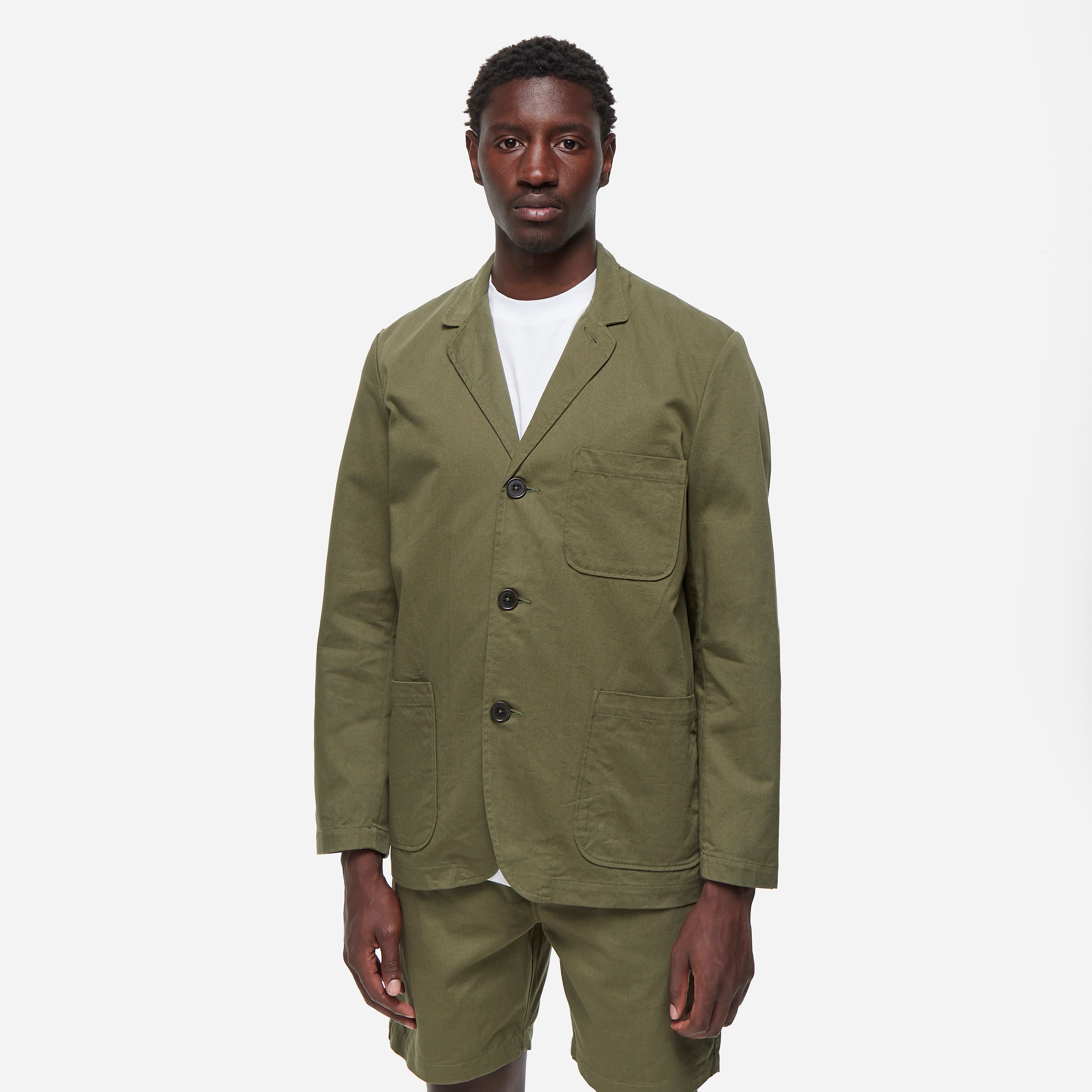 Universal Works Three Button Jacket, Green - Curated Menswear