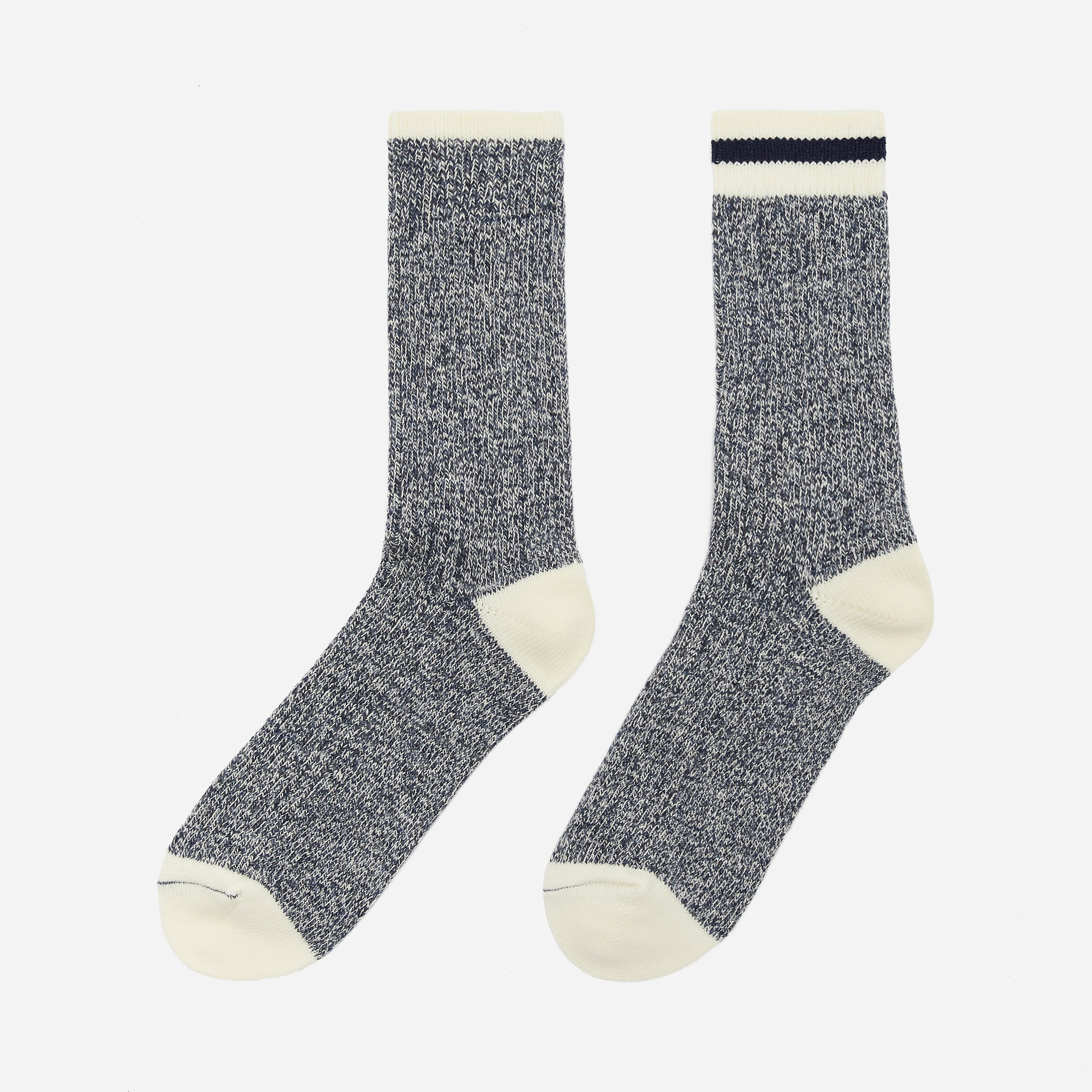 Beams Plus Rag Socks, Blue - Curated Menswear