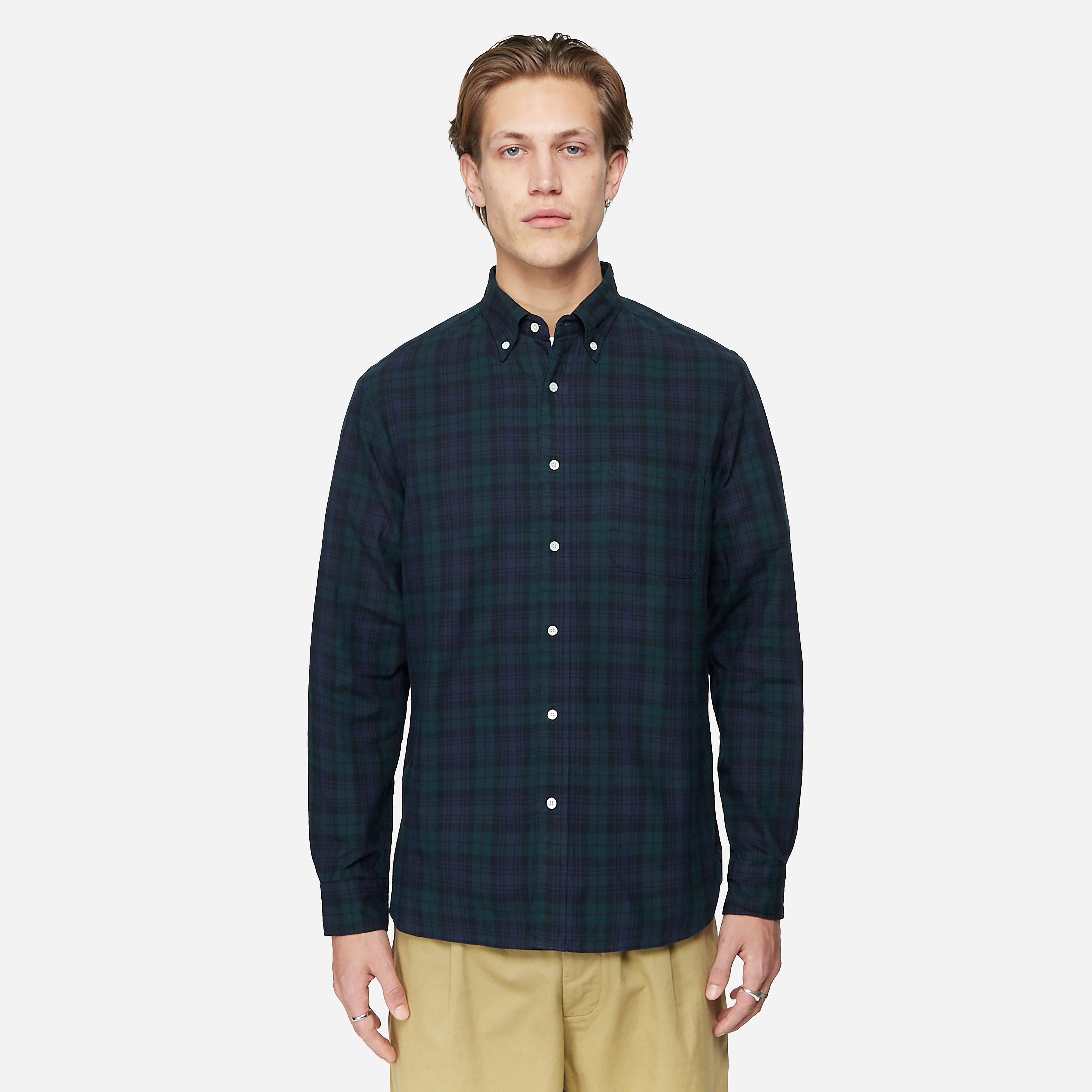 Beams Plus B.D. Shirt, Black - Curated Menswear