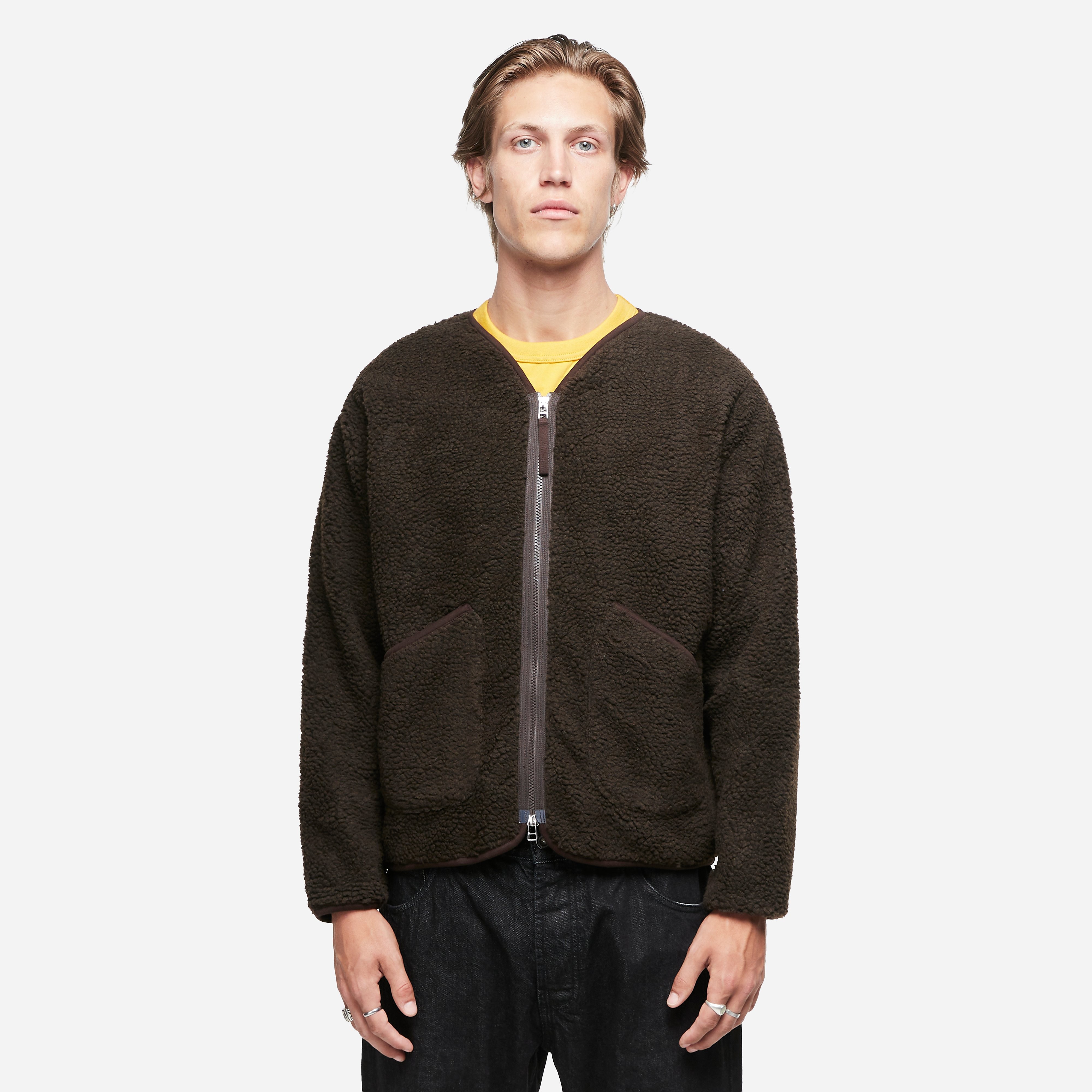 Universal Works Zip Liner Jacket, Brown - Curated Menswear