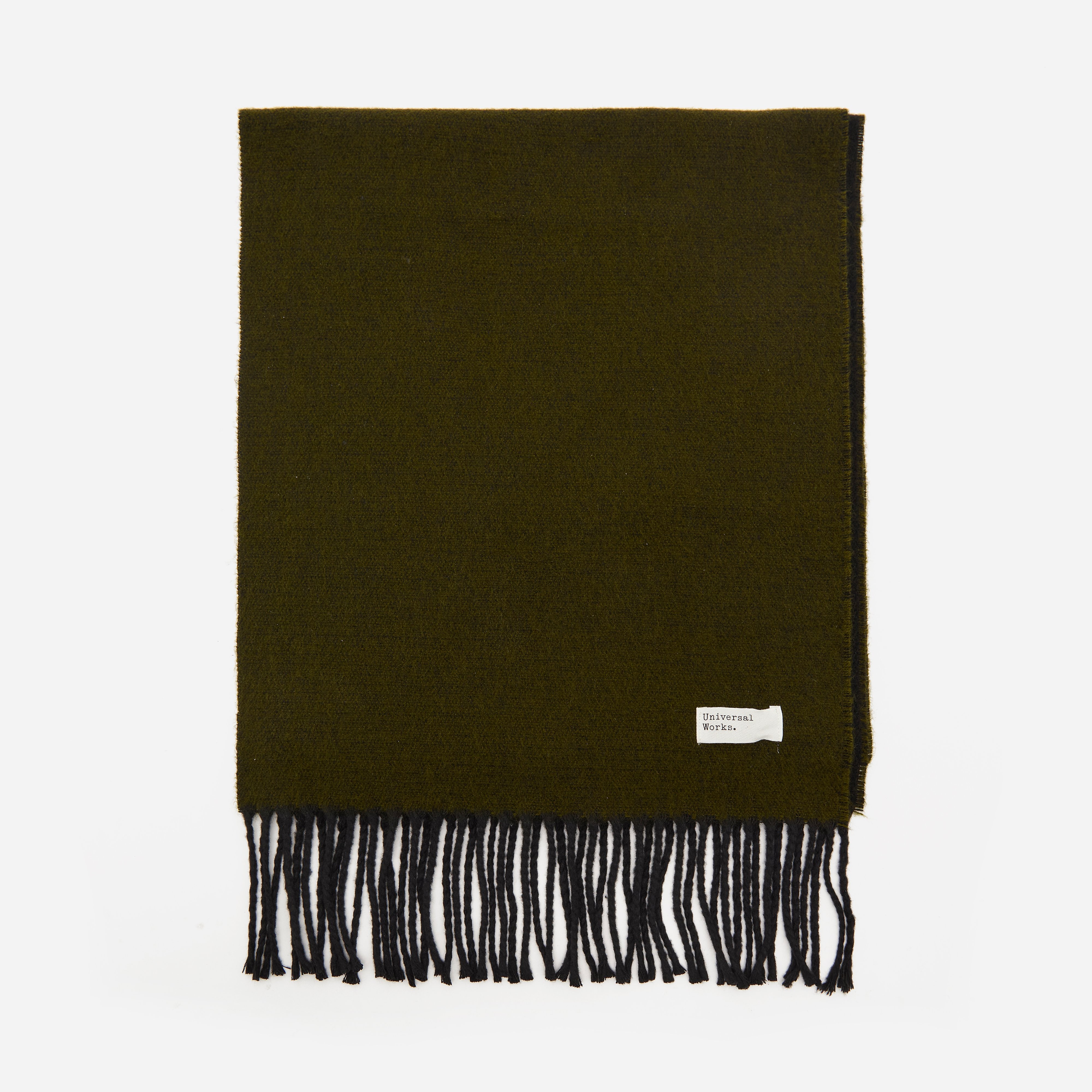 Universal Works Double Sided Scarf, Green - Curated Menswear